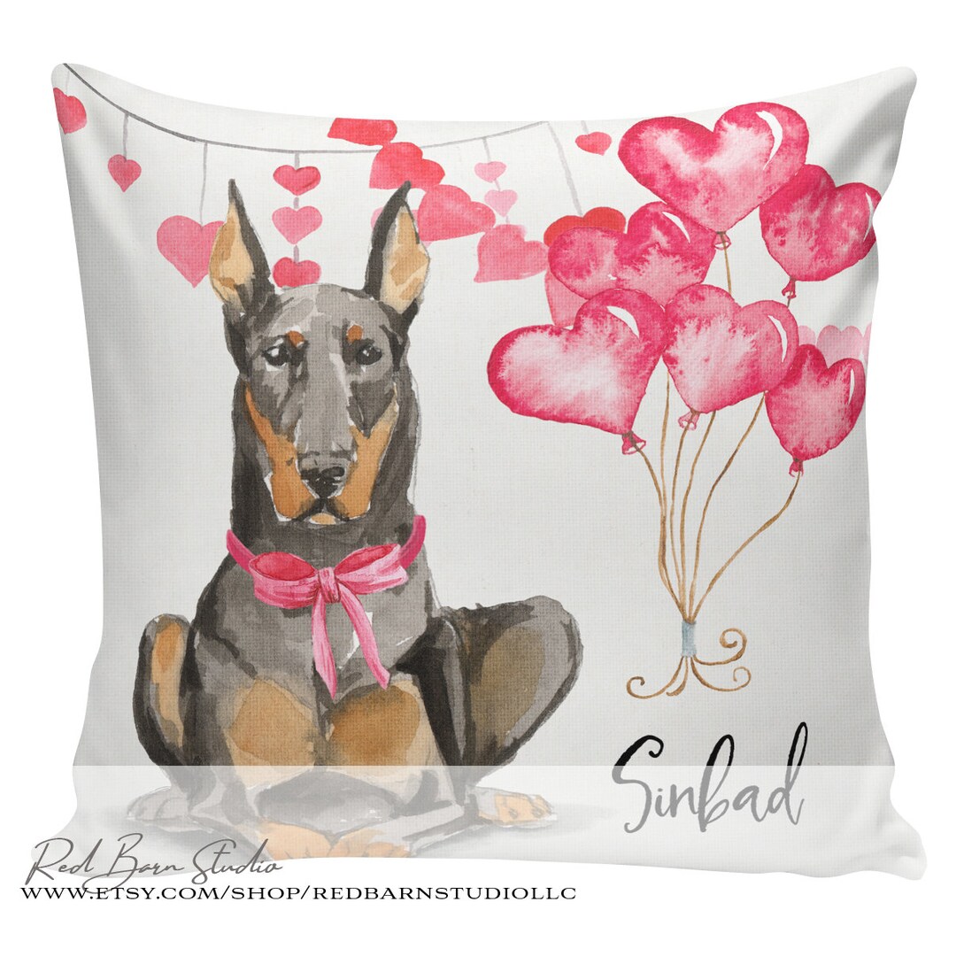 Gift for Doberman, Valentine Pillows, Pet Gift, Gift for Dog Owner ...