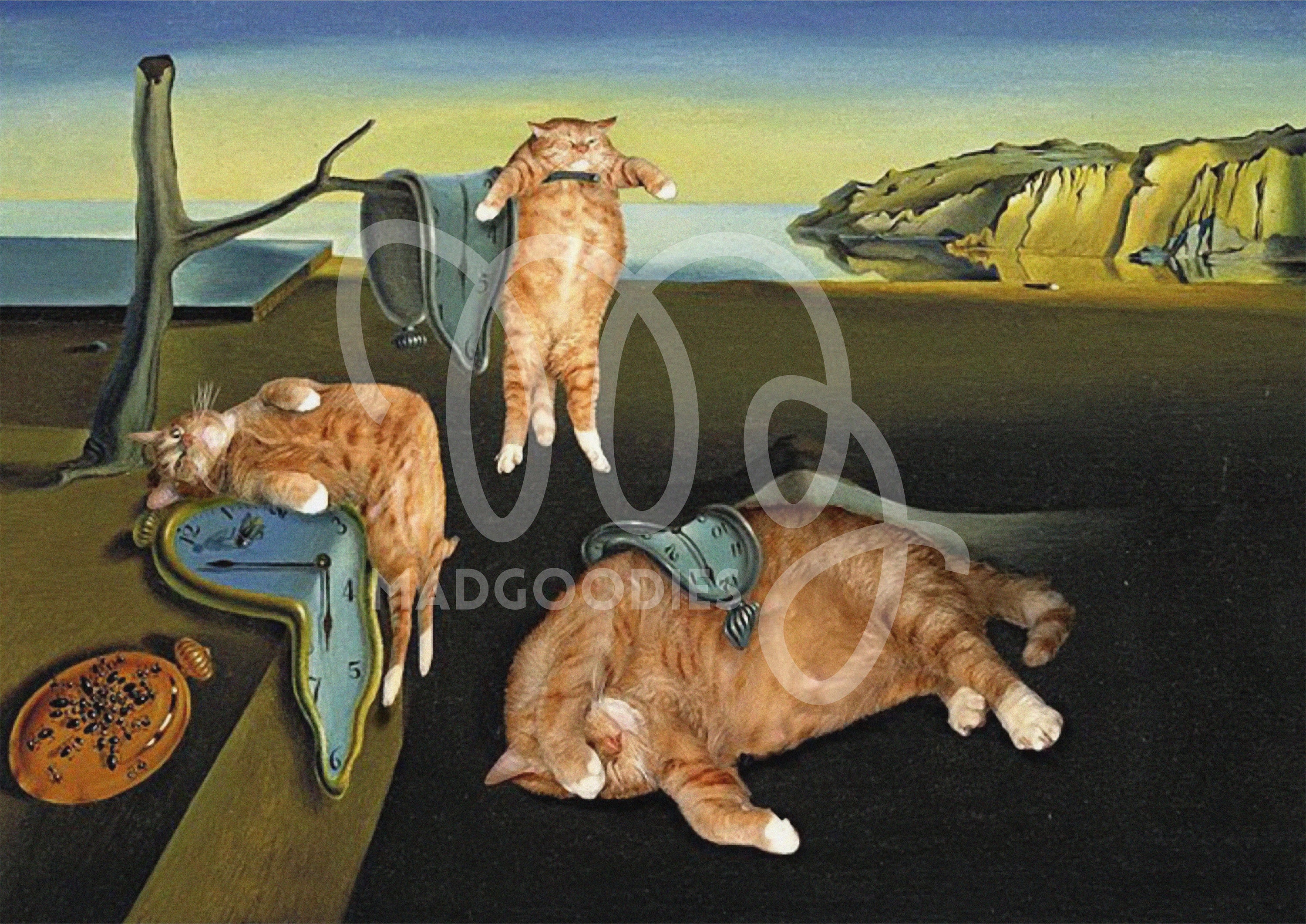 Art Dali Cats Salvador Dali the persistance of memory | Etsy