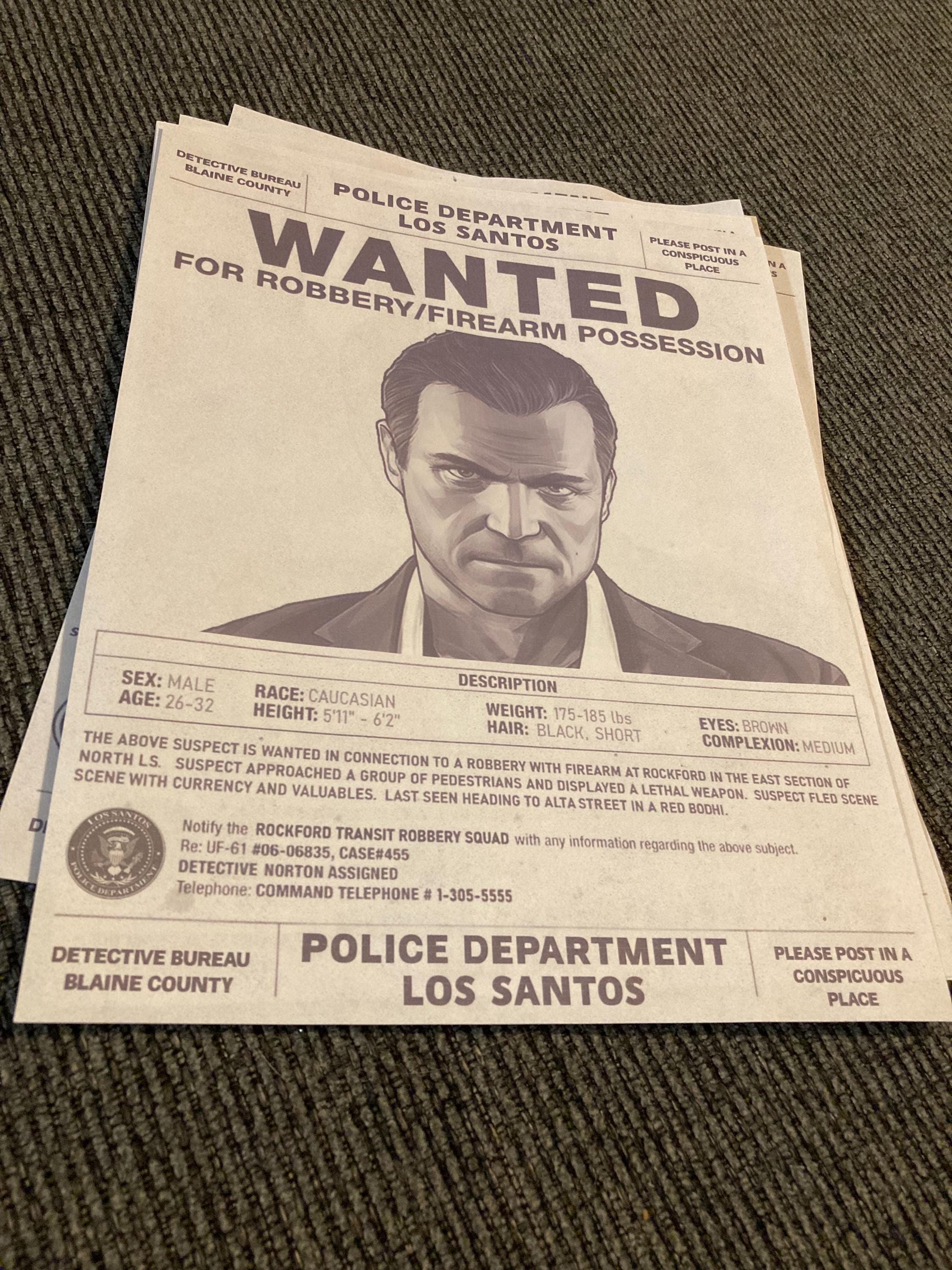 Grand Theft Auto Wanted Posters - INDIVIDUAL - Etsy