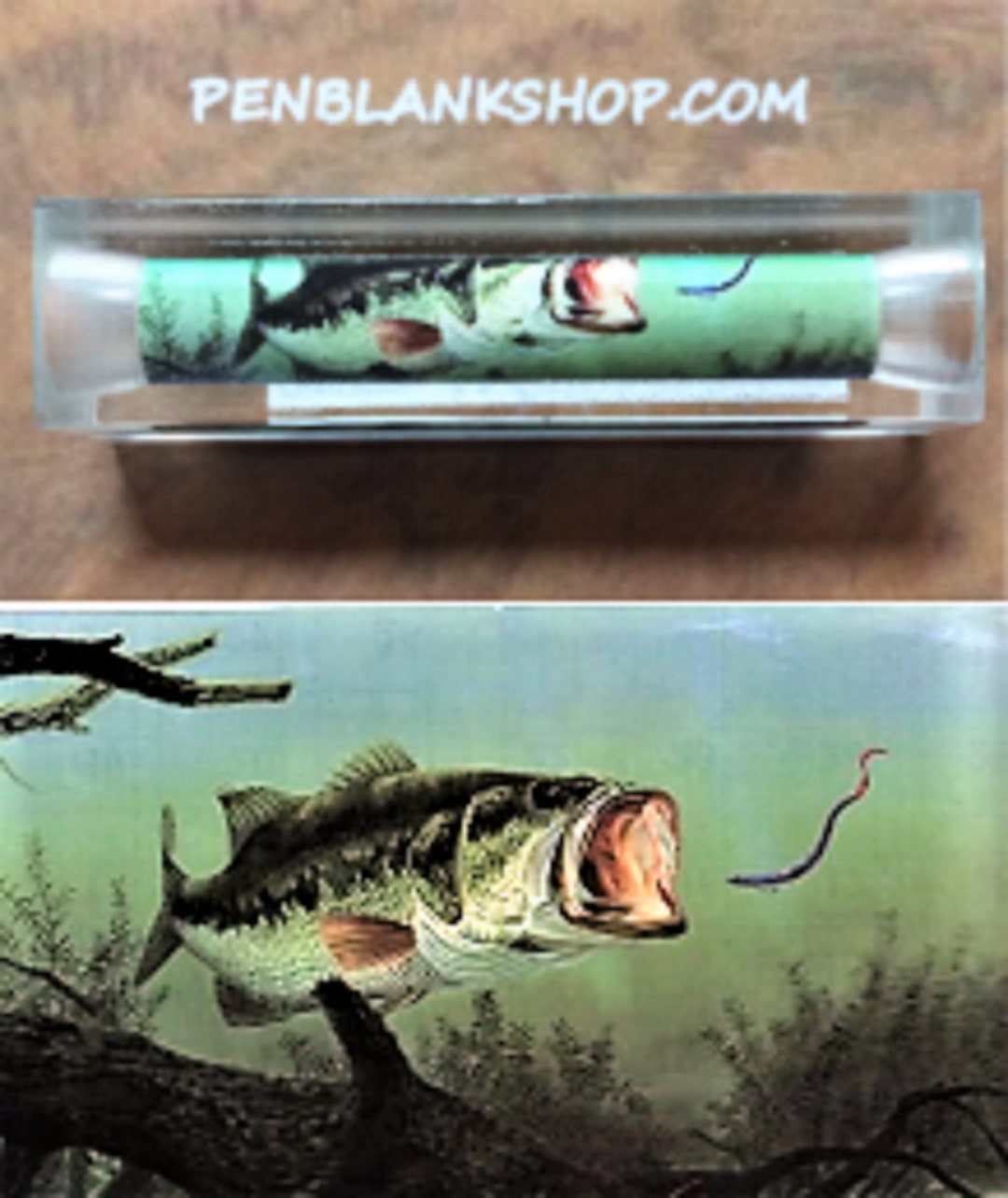 Large-mouth Bass Pen Blank #135 - Etsy