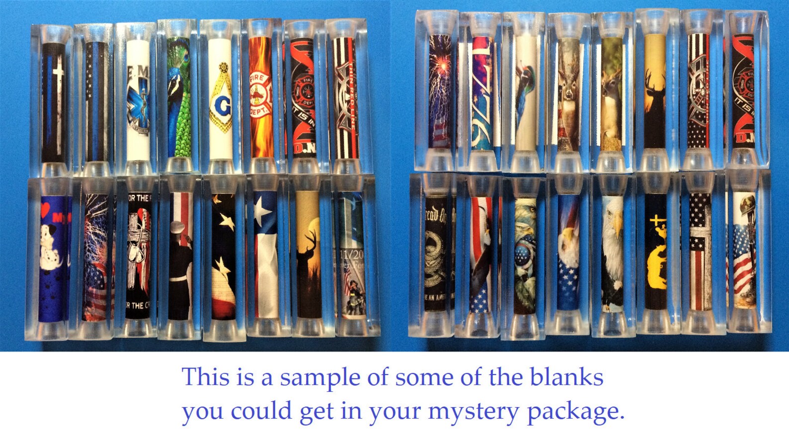 Mystery Package of Label Cast Pen Blanks FREE SHIPPING | Etsy