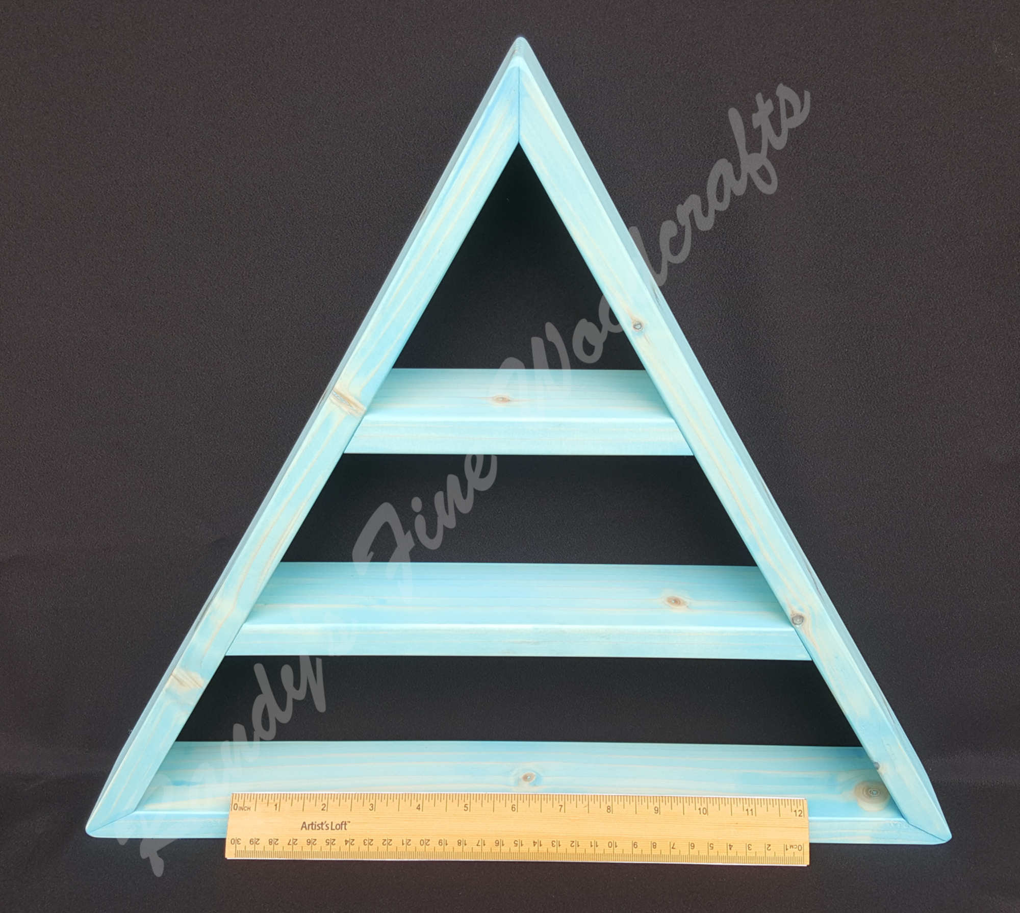 Rock Display Shelf Triangle Blue Green Aquamarine Medium Geometric ...