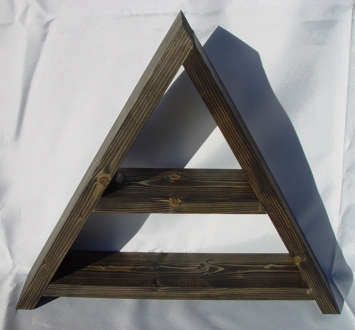 Rock Display Shelf Black Ebony Altar Small Geometric | Etsy