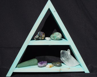 Rock Display Shelf Triangle Blue Green Aquamarine Medium | Etsy
