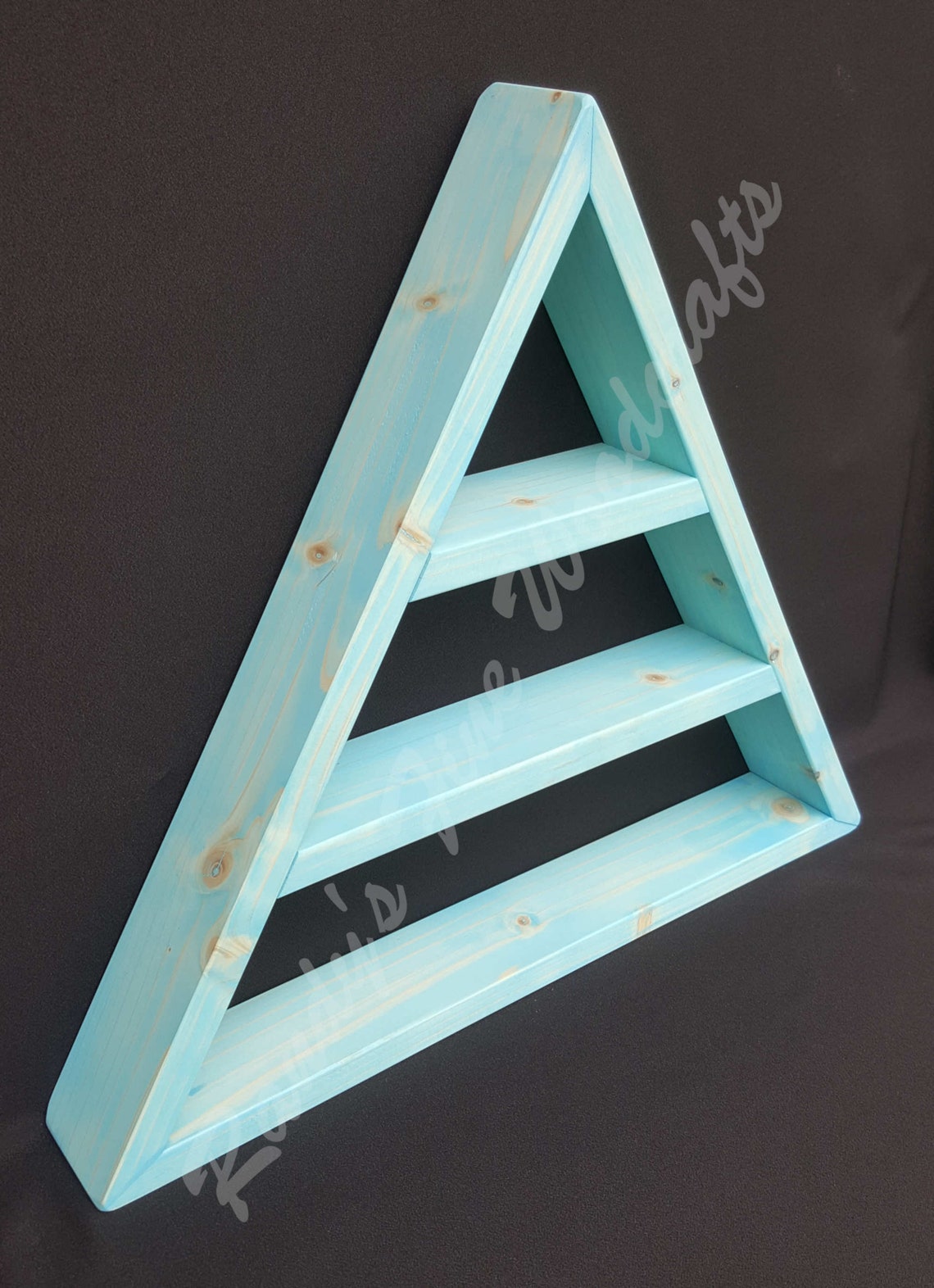 Rock Display Shelf Triangle Blue Green Aquamarine Medium | Etsy