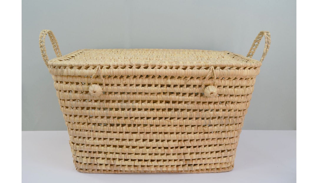 XXL Trunk / XXL Moroccan Storage Chest 60cm in Palm Leaves - Etsy