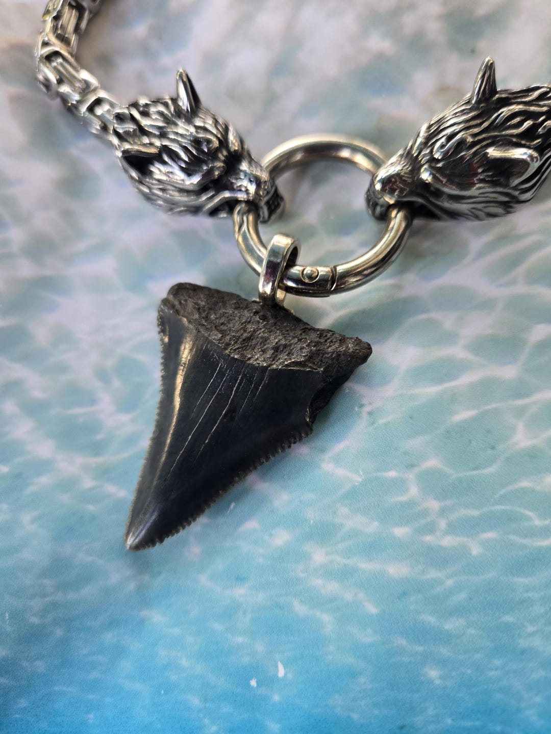 Viking Style Prehistoric Great White Shark Tooth Necklace - Etsy