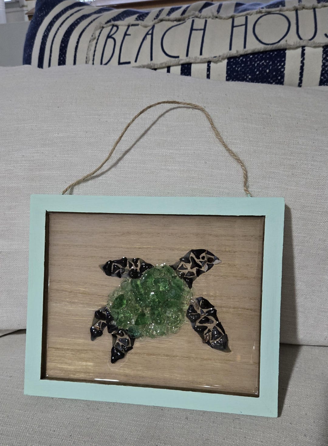 Shark Tooth/sea Glass Turtle - Etsy