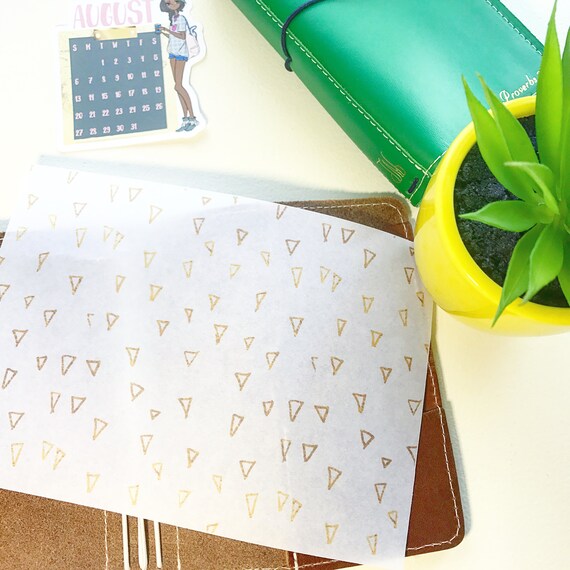 Triangle Doodles Gold Edition: Vellum TN | Etsy