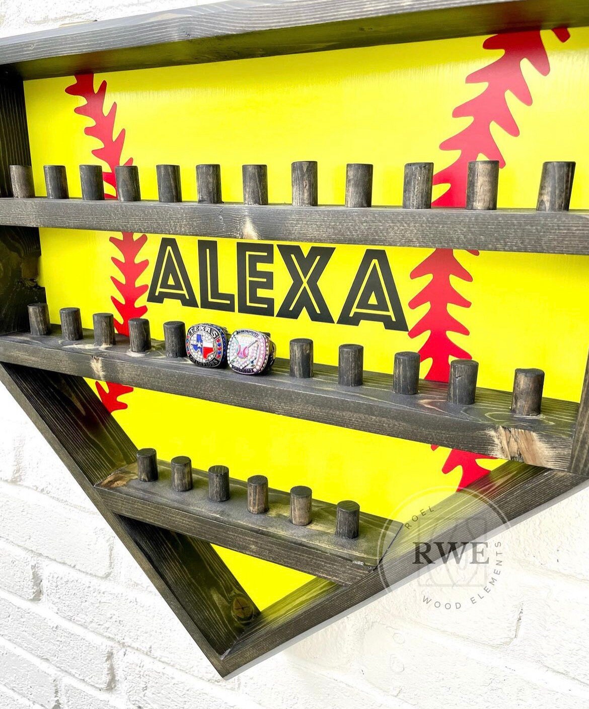 Softball Ring Holder | Softball Ring Display | Ring Holder | Ring ...