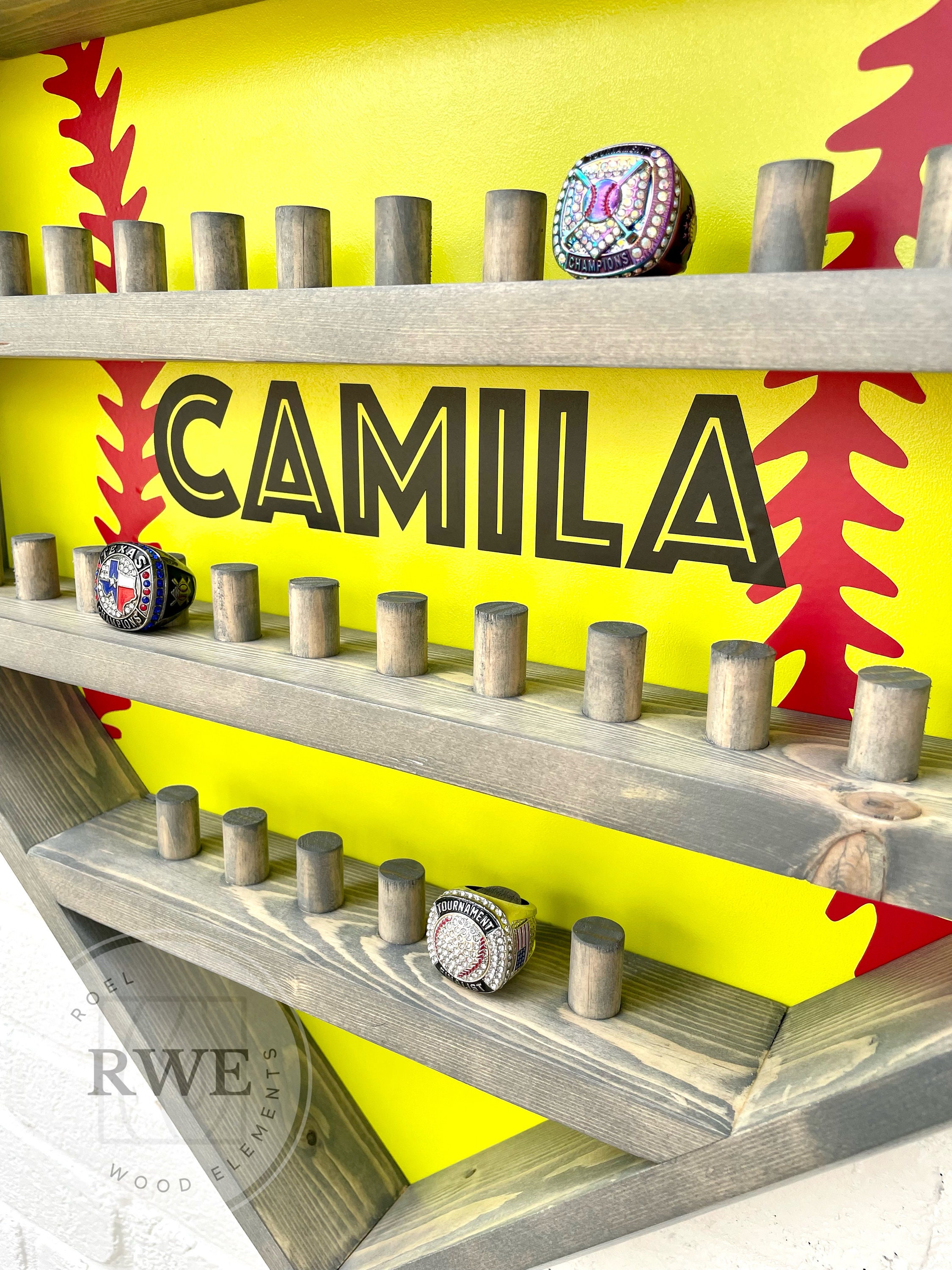 Softball Ring Holder | Softball Ring Display | Ring Holder | Ring ...