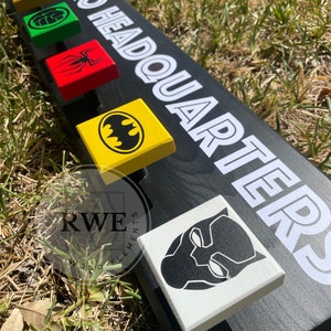 HERO HEADQUARTERS Wall Hooks | Super Hero Costume Holder | Backpack ...