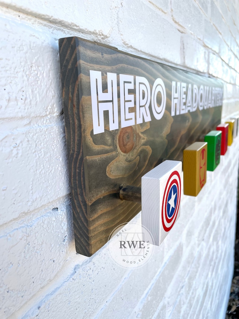 HERO HEADQUARTERS Wall Hooks Super Hero Costume Holder - Etsy