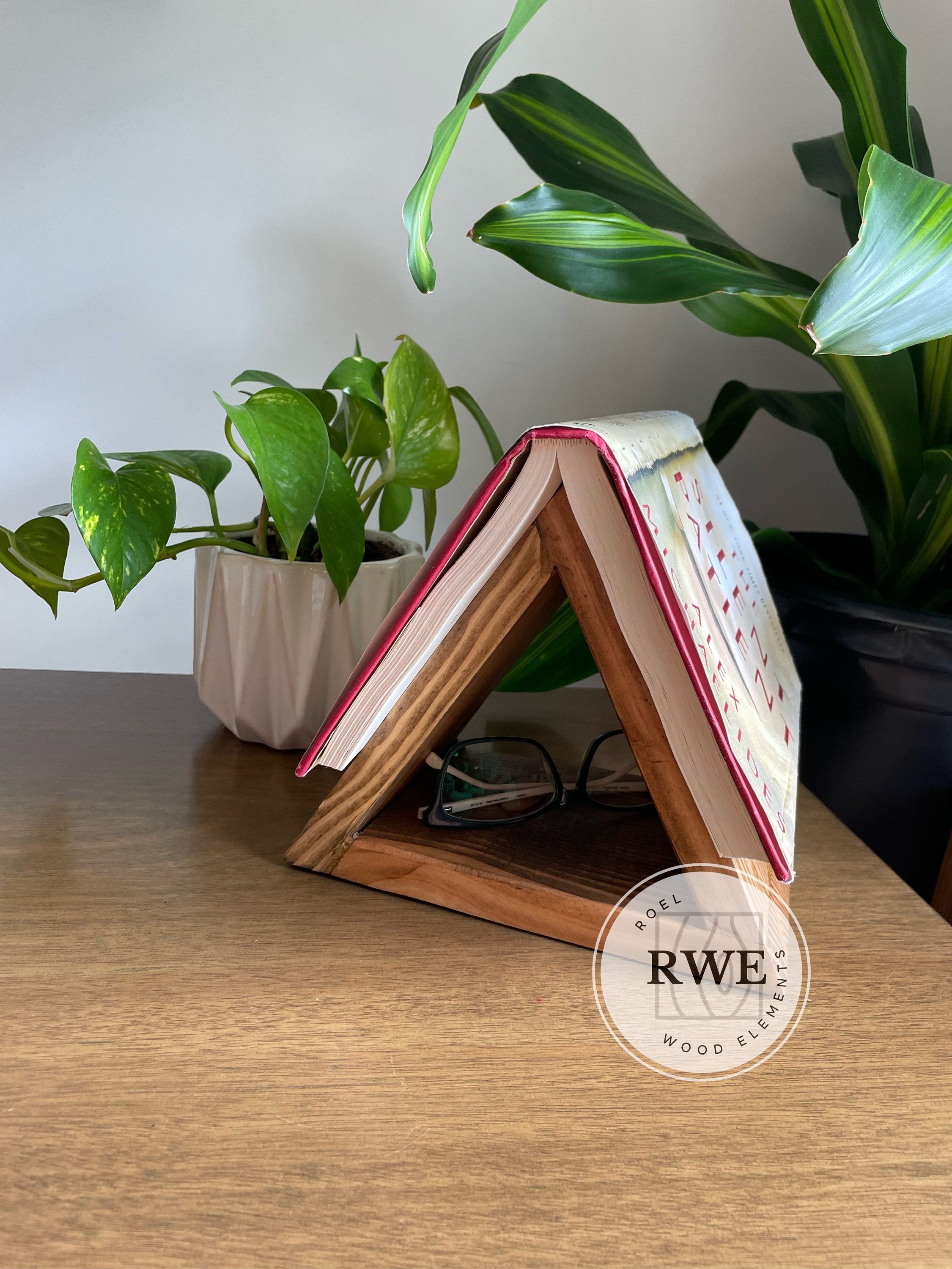 Wood Book Mark Wedge | Wood Book Mark | Night Stand Book Mark | Night ...
