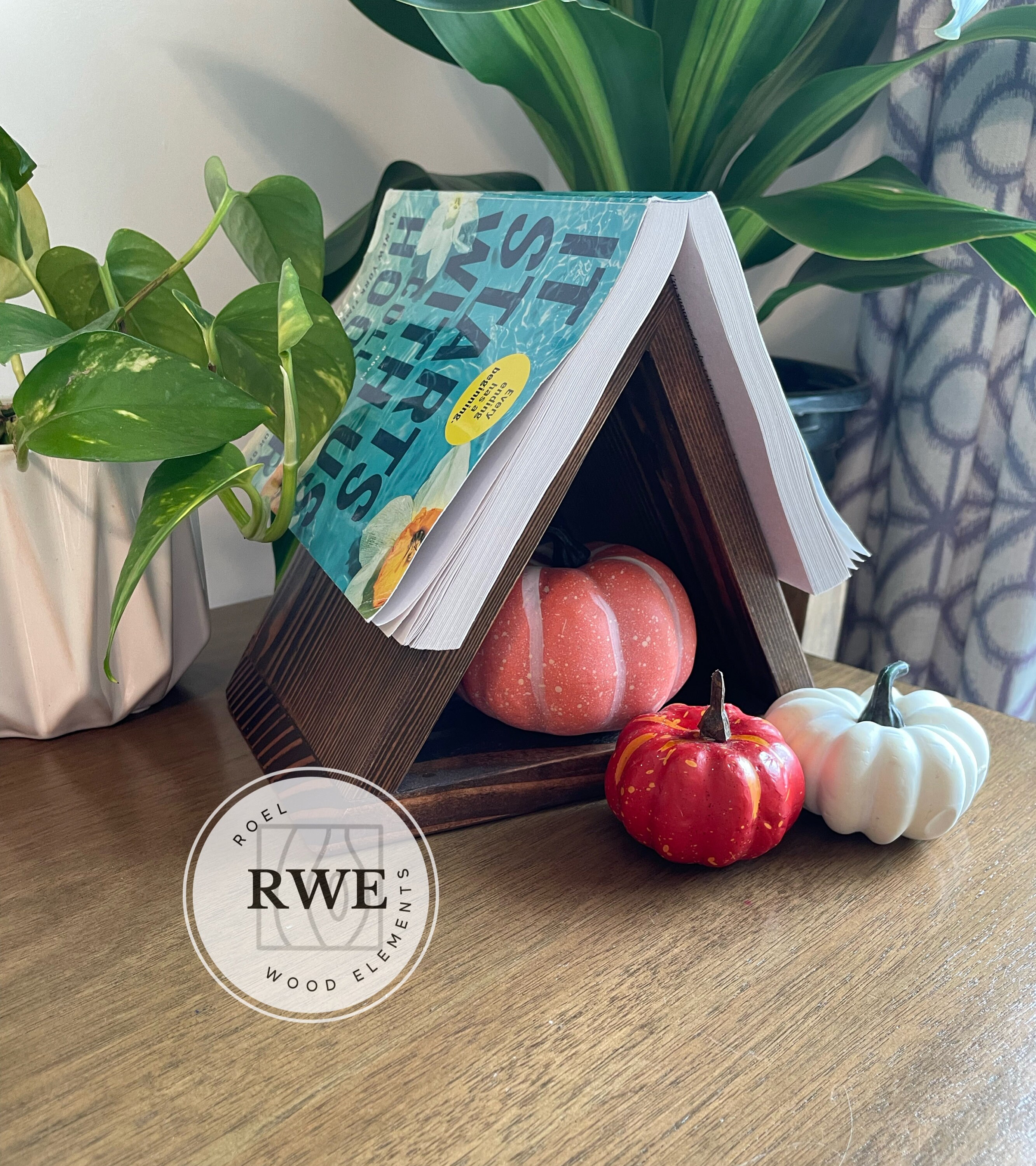 Wood Book Mark Wedge Wood Book Mark Night Stand Book Mark Night Stand Organization Bedside ...