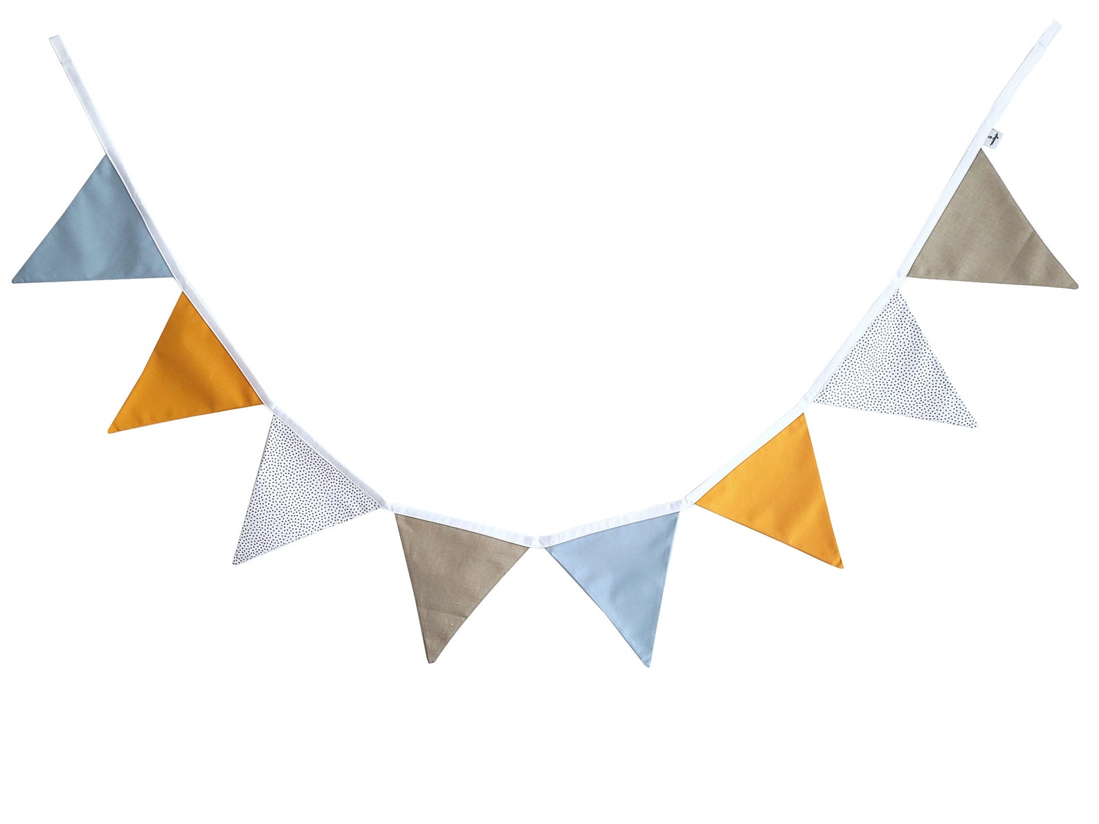 Green Mustard Flag Bunting Banner Fabric Flag Garland Fabric - Etsy