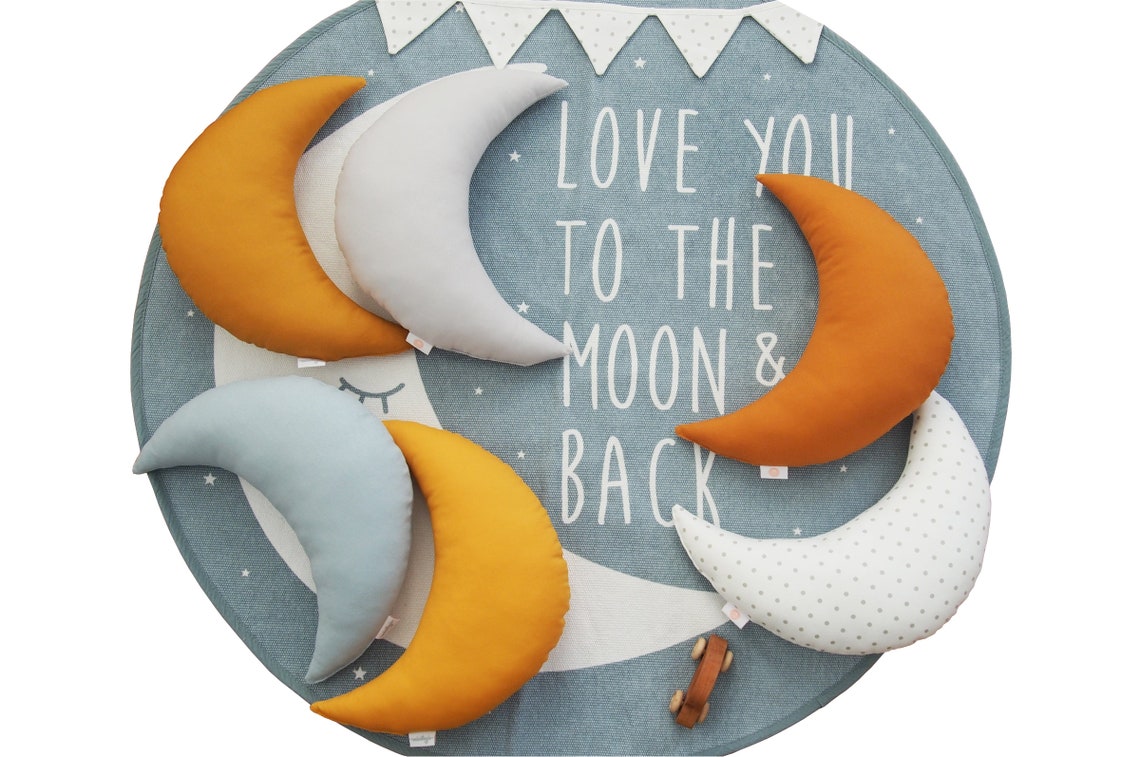 Light Gray Moon Pillow Moon Shaped Pillow Moon Cushion Moon - Etsy