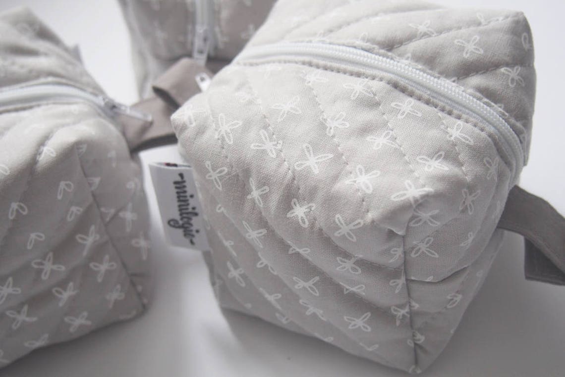 Gray Pacifier Pouch, Paci Pod, Pacifier Boxy Bag, Pacifier Bag, Dummy ...