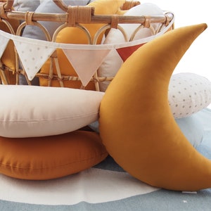 Gray Moon Pillow Moon Shaped Pillow Moon Cushion Moon - Etsy