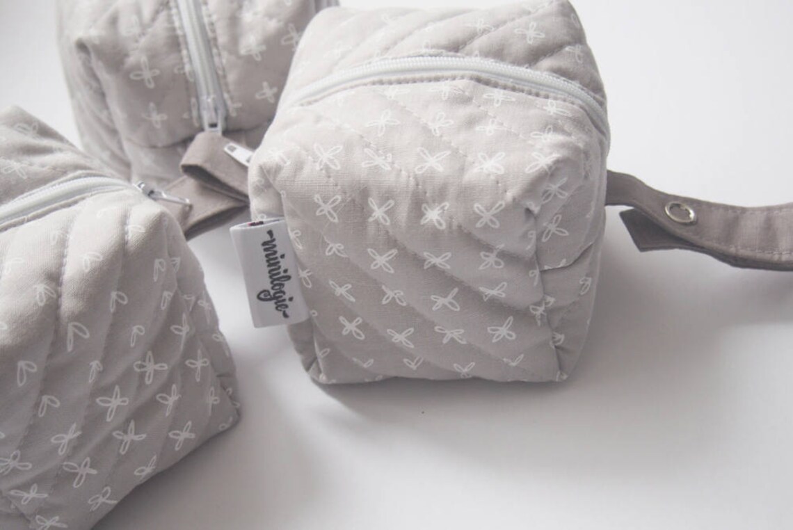 Gray Pacifier Pouch Paci Pod Pacifier Boxy Bag Pacifier - Etsy Canada