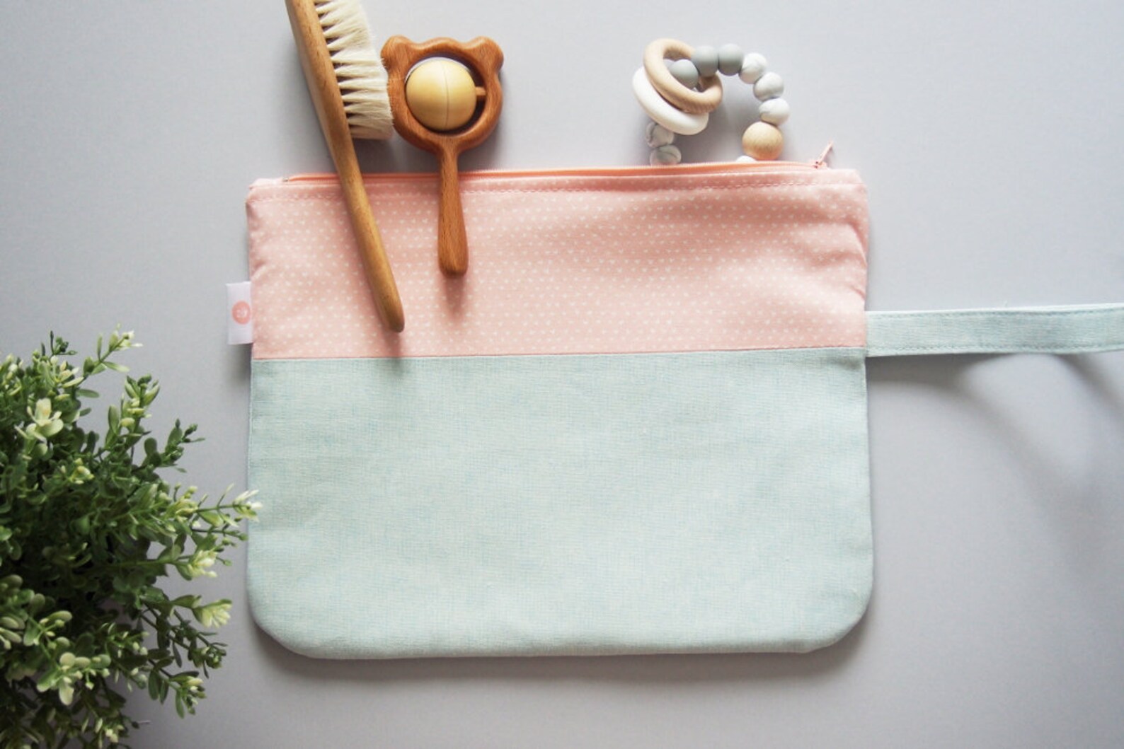 Aqua Coral Diaper Nappy Clutch, Diaper Bag Organizer Pouches, Diaper ...