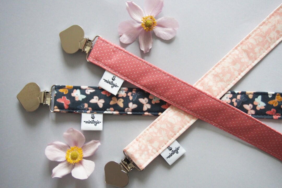 Pacifier Clip Pack of 3, Pacifier Holder Set, Pacifier Keeper Pink ...