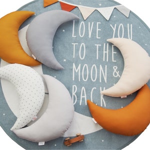 Beige Moon pillow Moon Shaped Pillow Moon cushion Moon | Etsy