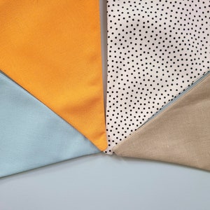 Green Mustard Flag Bunting Banner, Fabric Flag Garland, Fabric Flag ...