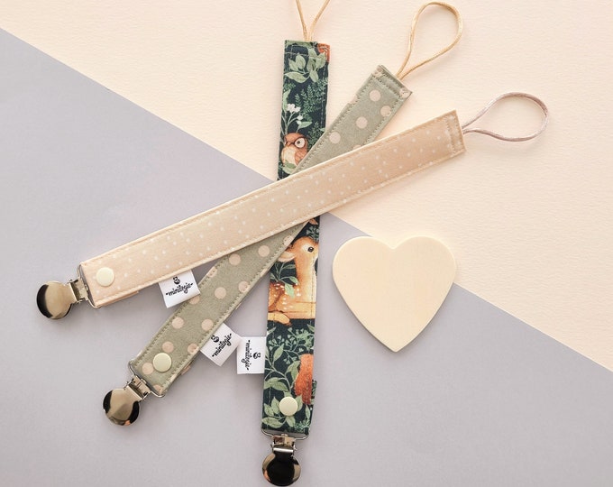 Pacifier Clip Pack of 3, Pacifier Holder Set, Pacifier Keeper Green ...