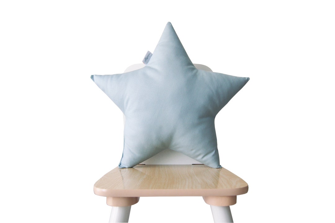 Light Blue Star Pillow, Star Cushion, Star Shaped Pillow, Nursery ...