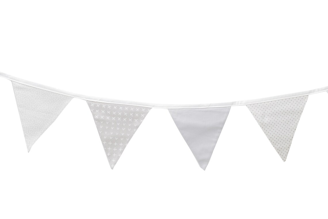 Light Gray Flag Bunting Banner Fabric Flag Banner Flag - Etsy