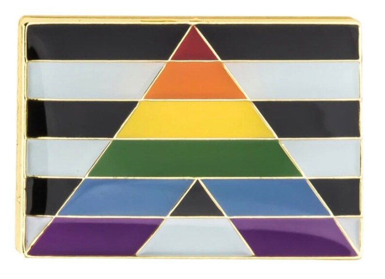 Straight Ally Pride Flag Pins Enameled LGBTQ Supporter Ally - Etsy