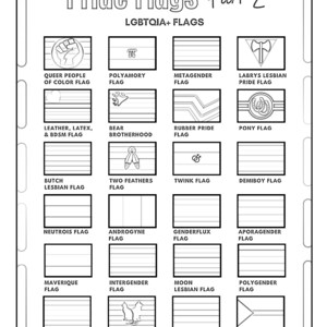 LGBTQIA Pride Flags Coloring Pages Education Printable LGBTQ Flag LGBT ...
