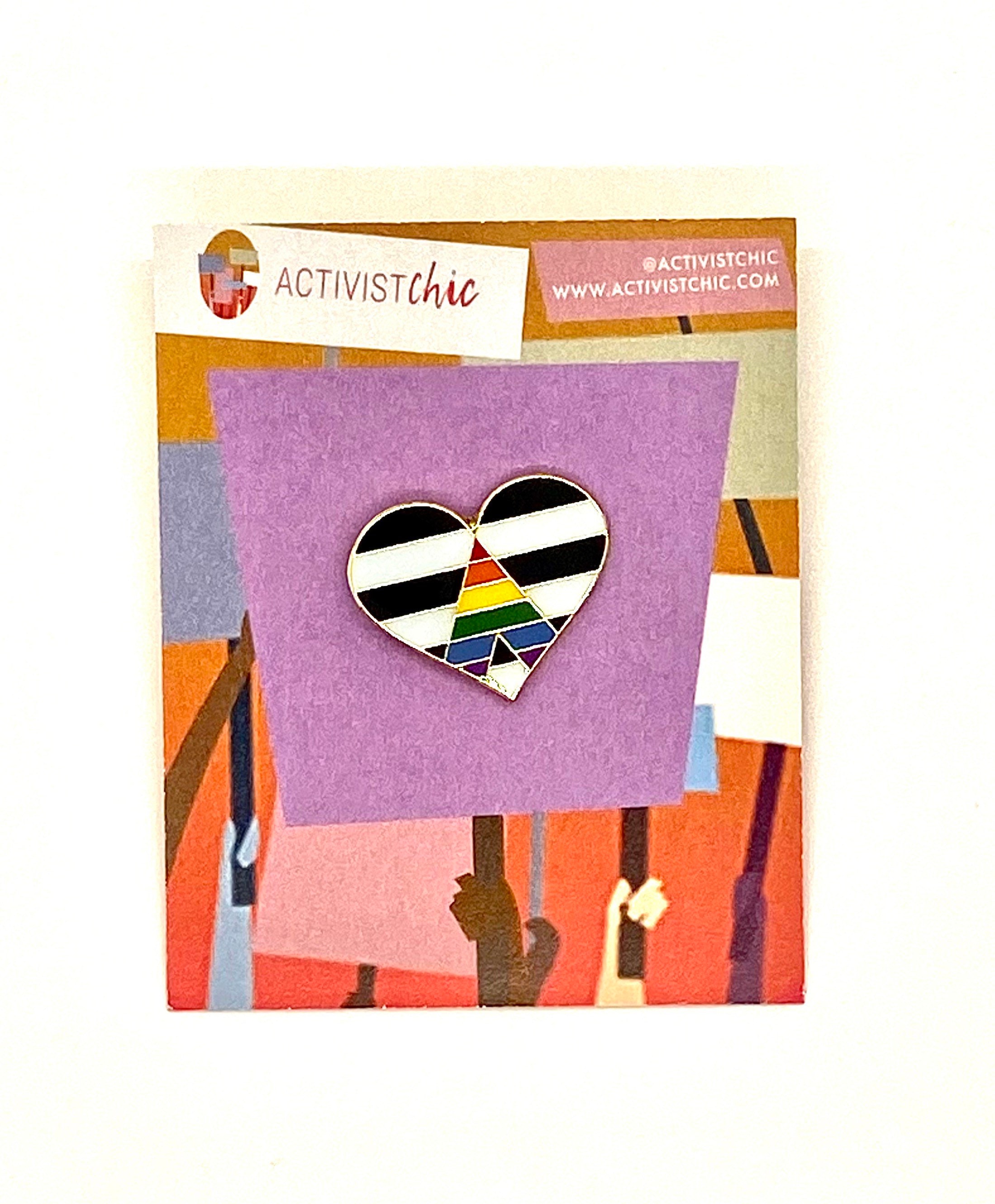 Straight Ally Heart Pride Flag Pins | Enameled LGBTQ Supporter Ally ...