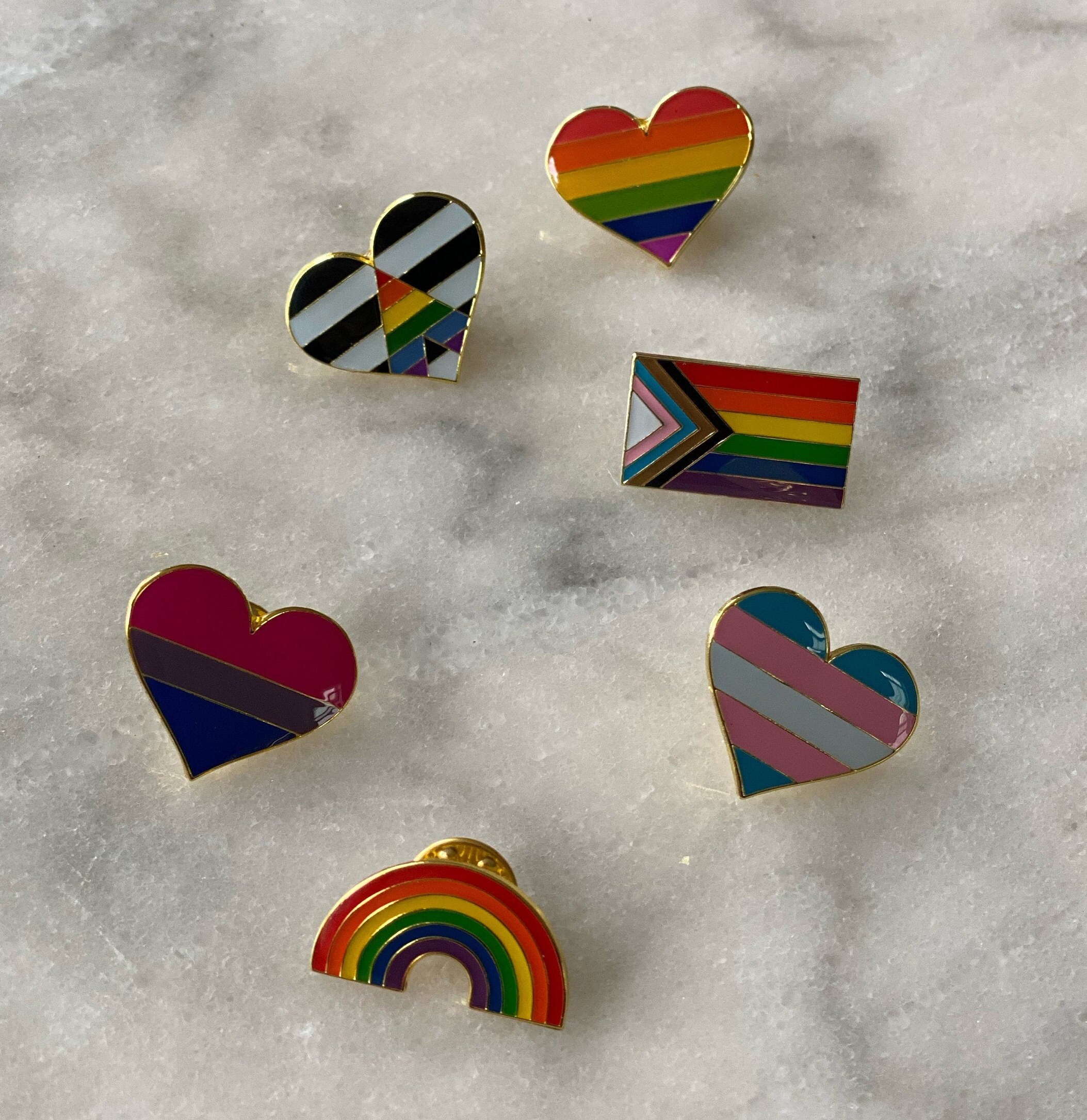 Straight Ally Heart Pride Flag Pins Enameled LGBTQ Supporter - Etsy