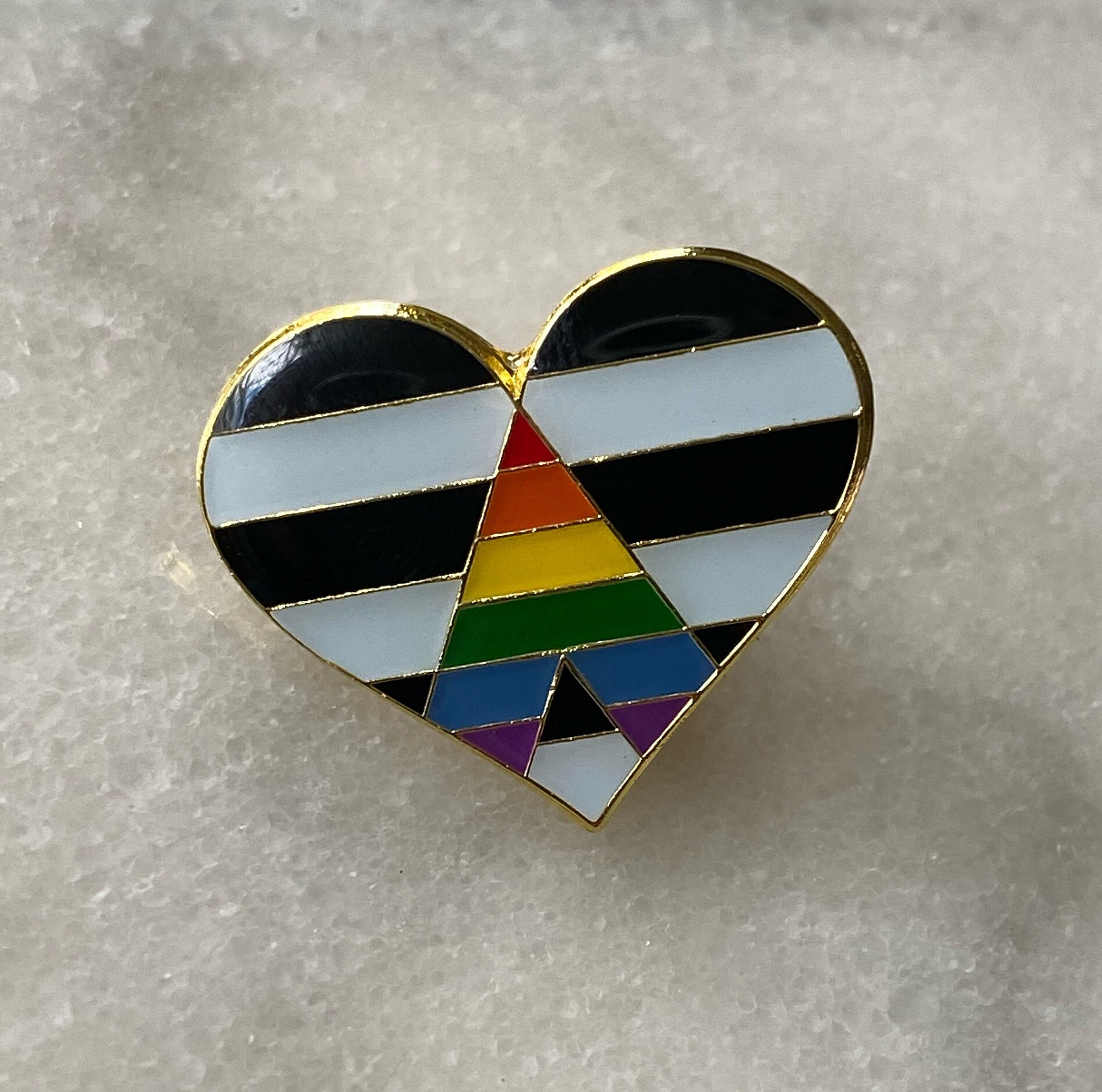 Straight Ally Heart Pride Flag Pins Enameled LGBTQ Supporter - Etsy