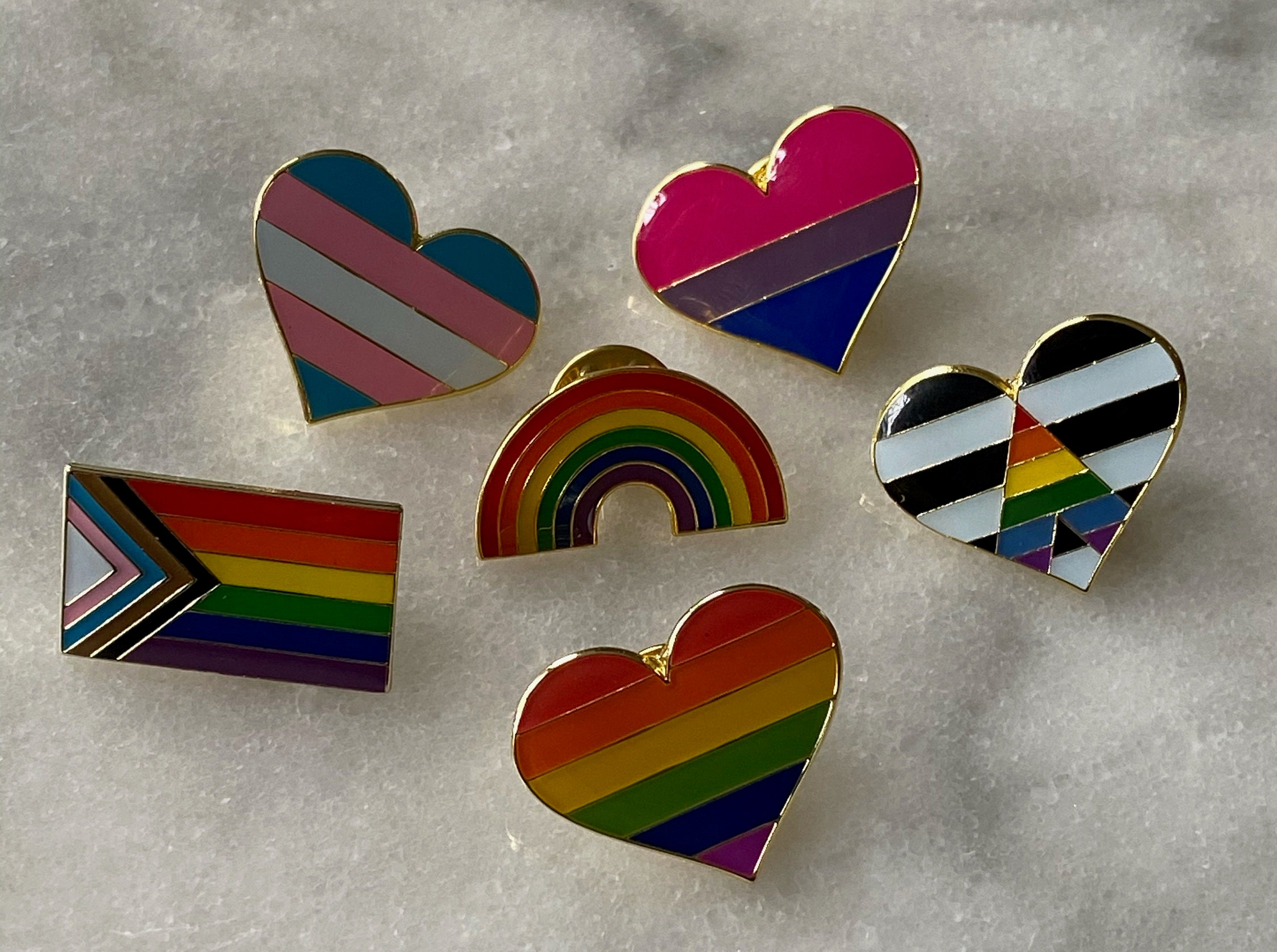 Straight Ally Heart Pride Flag Pins Enameled LGBTQ Supporter - Etsy
