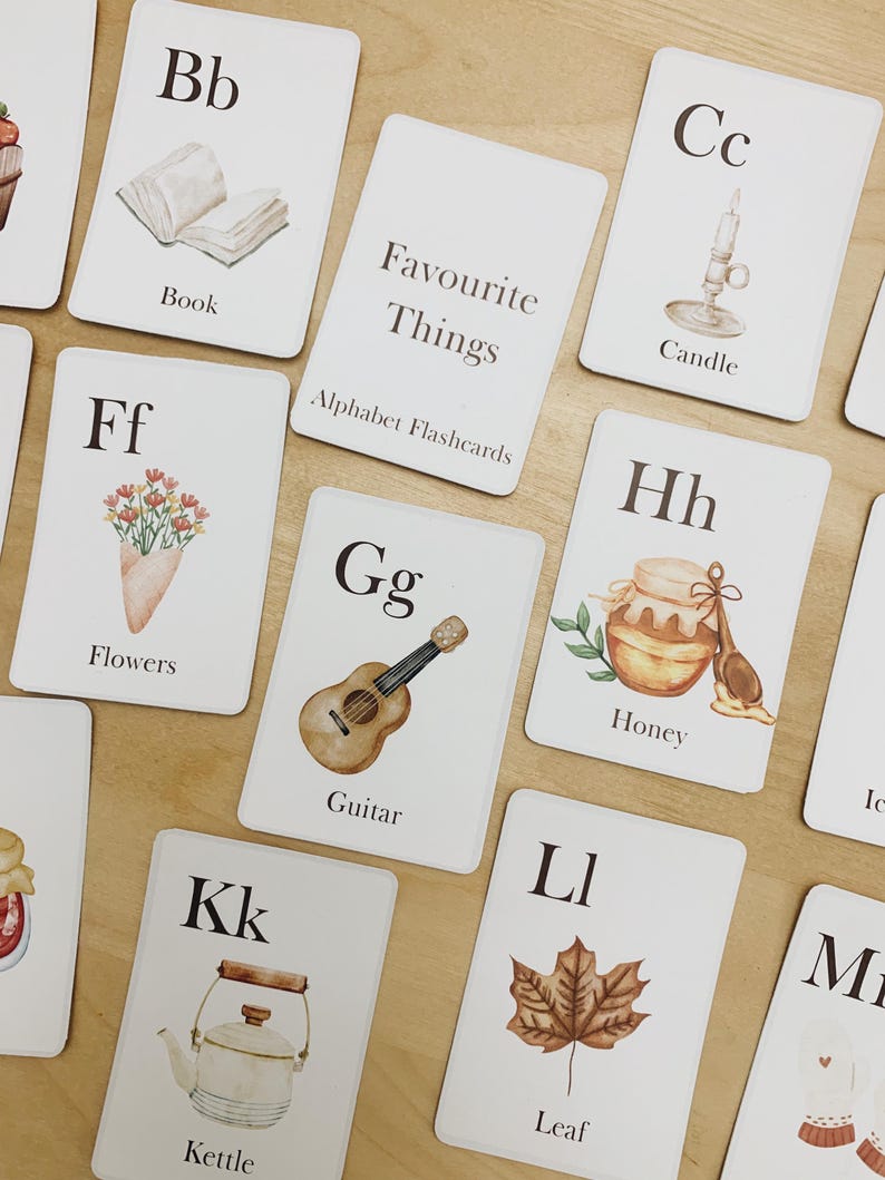 Favorite Things Alphabet Cards - Etsy
