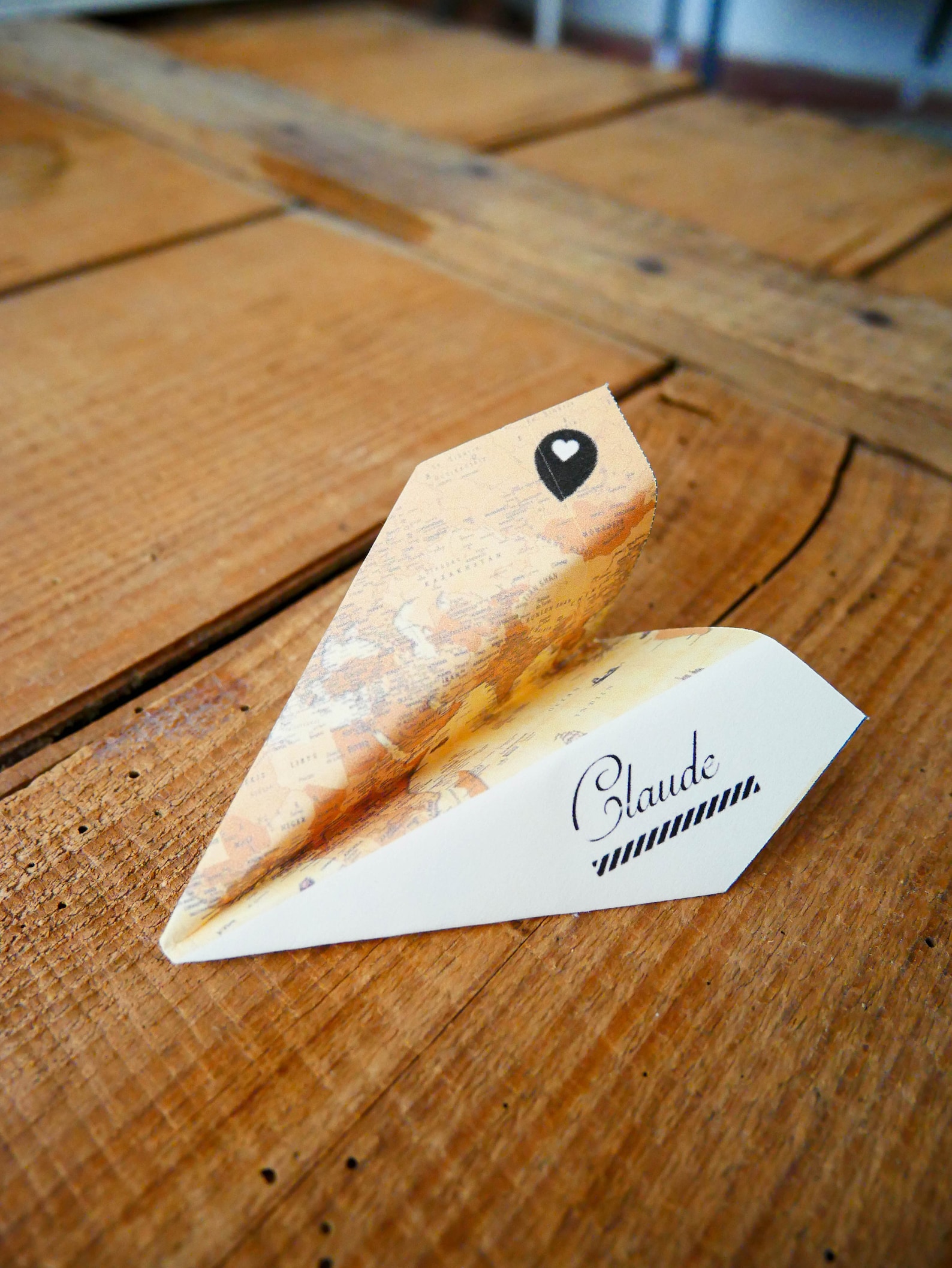Brand Place Origami Plane Name Tag Wedding Personalized - Etsy Denmark