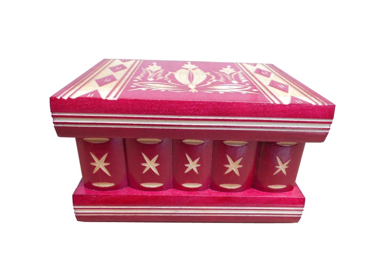 Puzzle Box Wood Magic Secret Brain Teaser IQ Smart Box with | Etsy