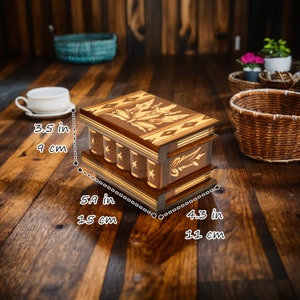 Puzzle Box, Wood Magic Secret, Brain Teaser, IQ Smart Box With Secret ...