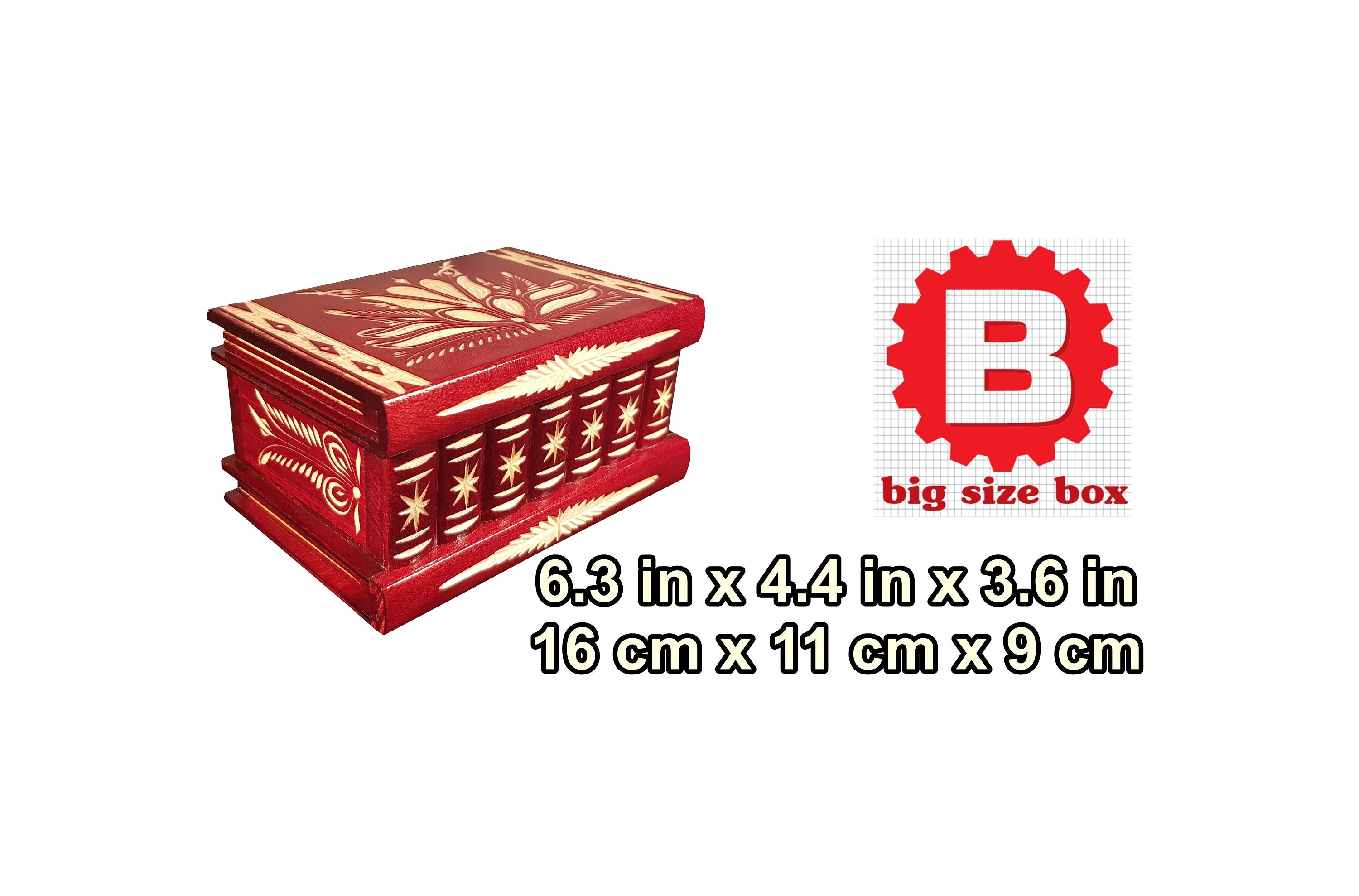 Puzzle Box Wood Magic Secret Brain Teaser IQ Smart Box with | Etsy