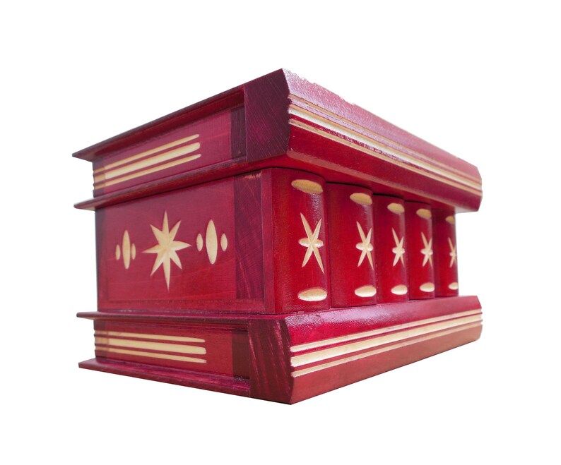 Puzzle Box Wood Magic Secret Brain Teaser IQ Smart Box with | Etsy