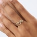 Script Love Ring, 14K Solid Gold Stackable Ring, Minimalist Statement ...