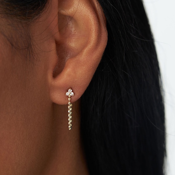 Bead Chain Earrings - Etsy