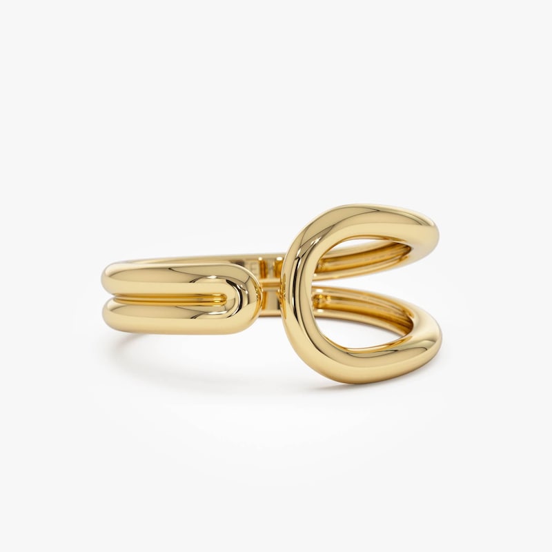 Modern Gold Ring - Etsy