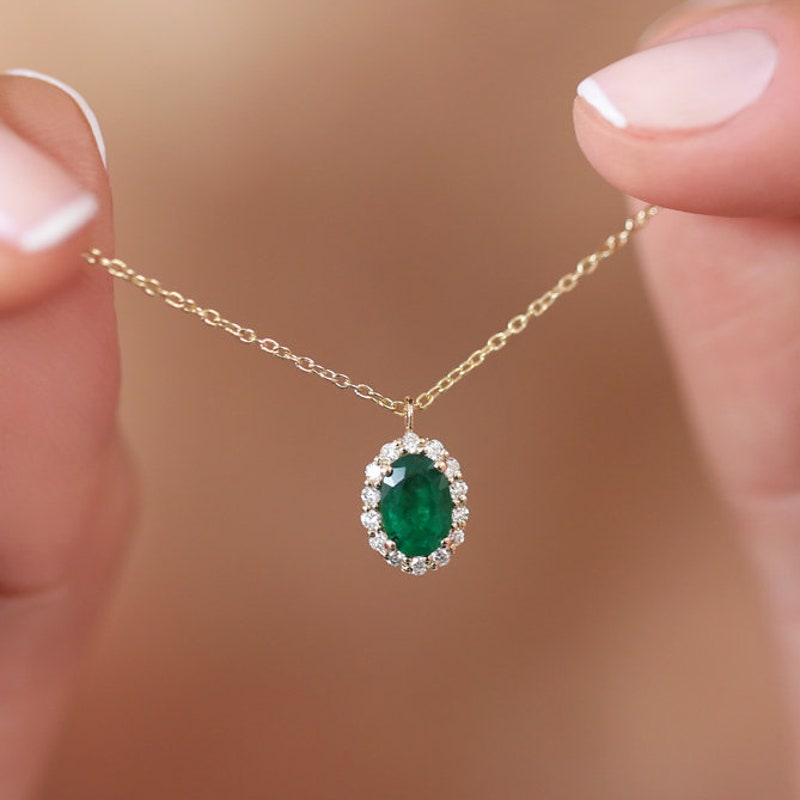 Emerald Necklace - Etsy