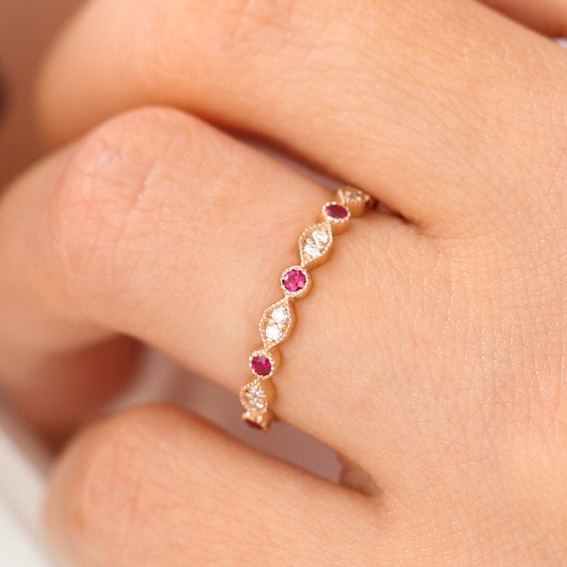 Art Deco Ruby Ring - Etsy