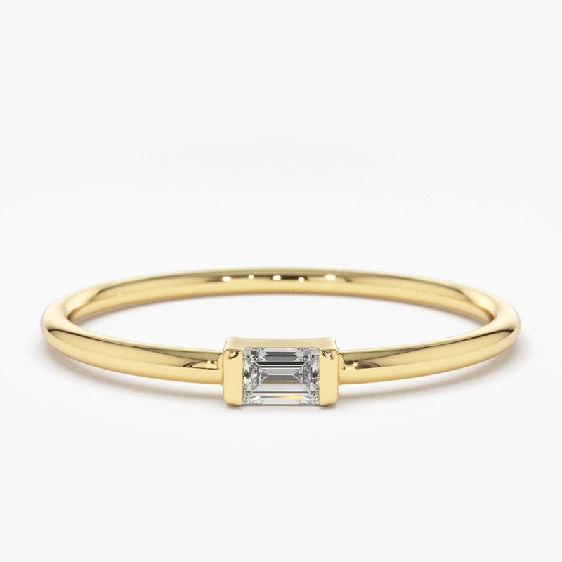 Baguette Ring - Etsy