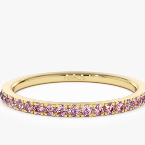Pink Sapphire Ring / 14k Solid Gold Natural Genuine Pink - Etsy